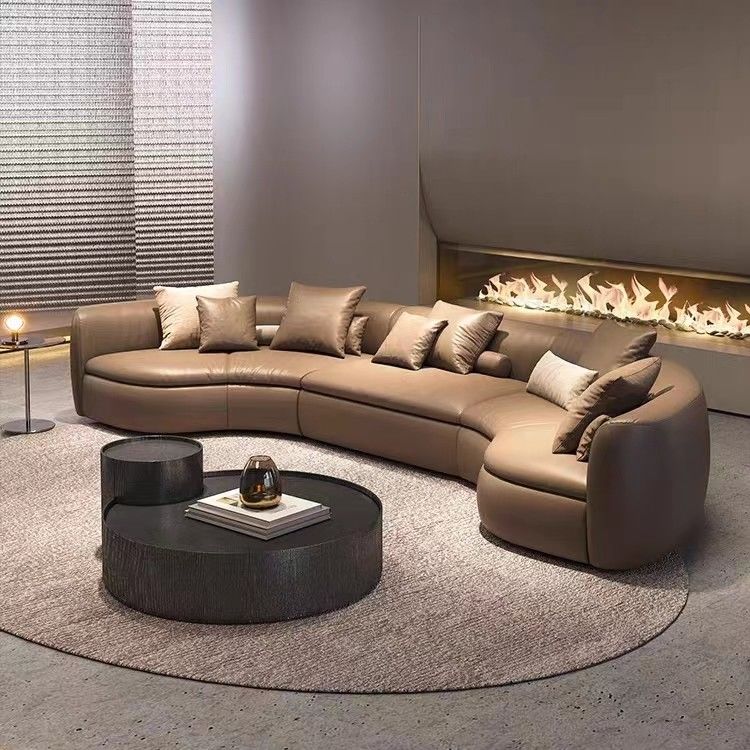 Curved Corner Semi Circular Sofa Combination Hotel Lobby Sofa