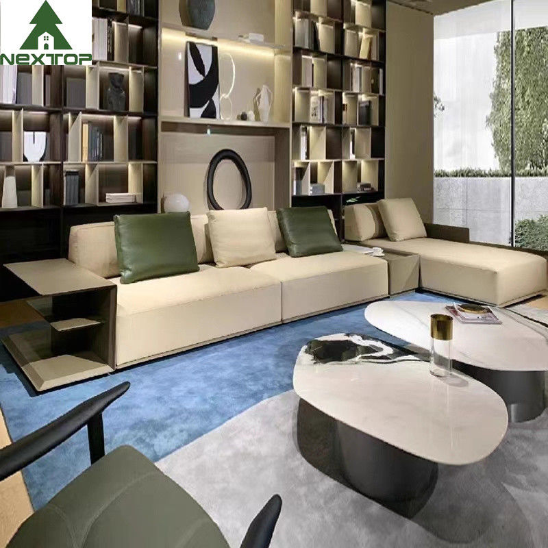 OEM Hotel Lobby Furniture Interior Modular Sofa Nubuck Fabric Circle ...